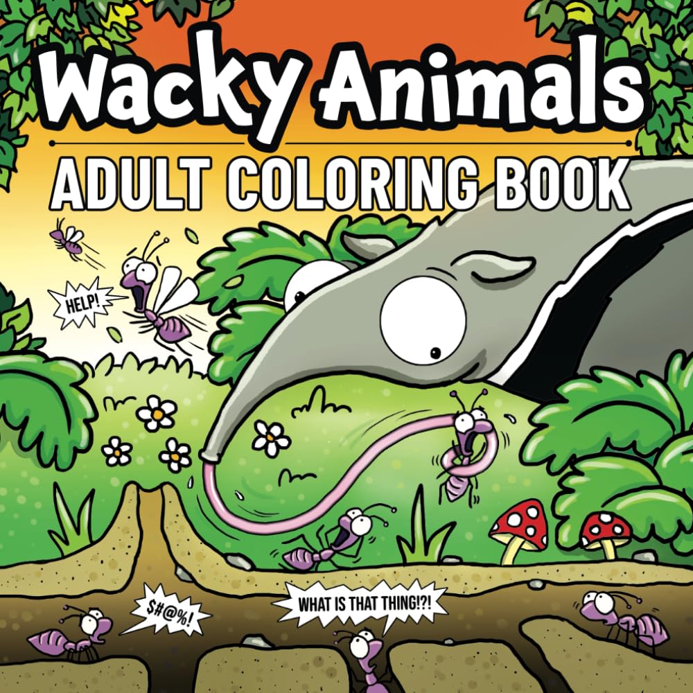 Amazon.com: Wacky Animals Adult Coloring Book: Relaxing, Bold and Easy ...