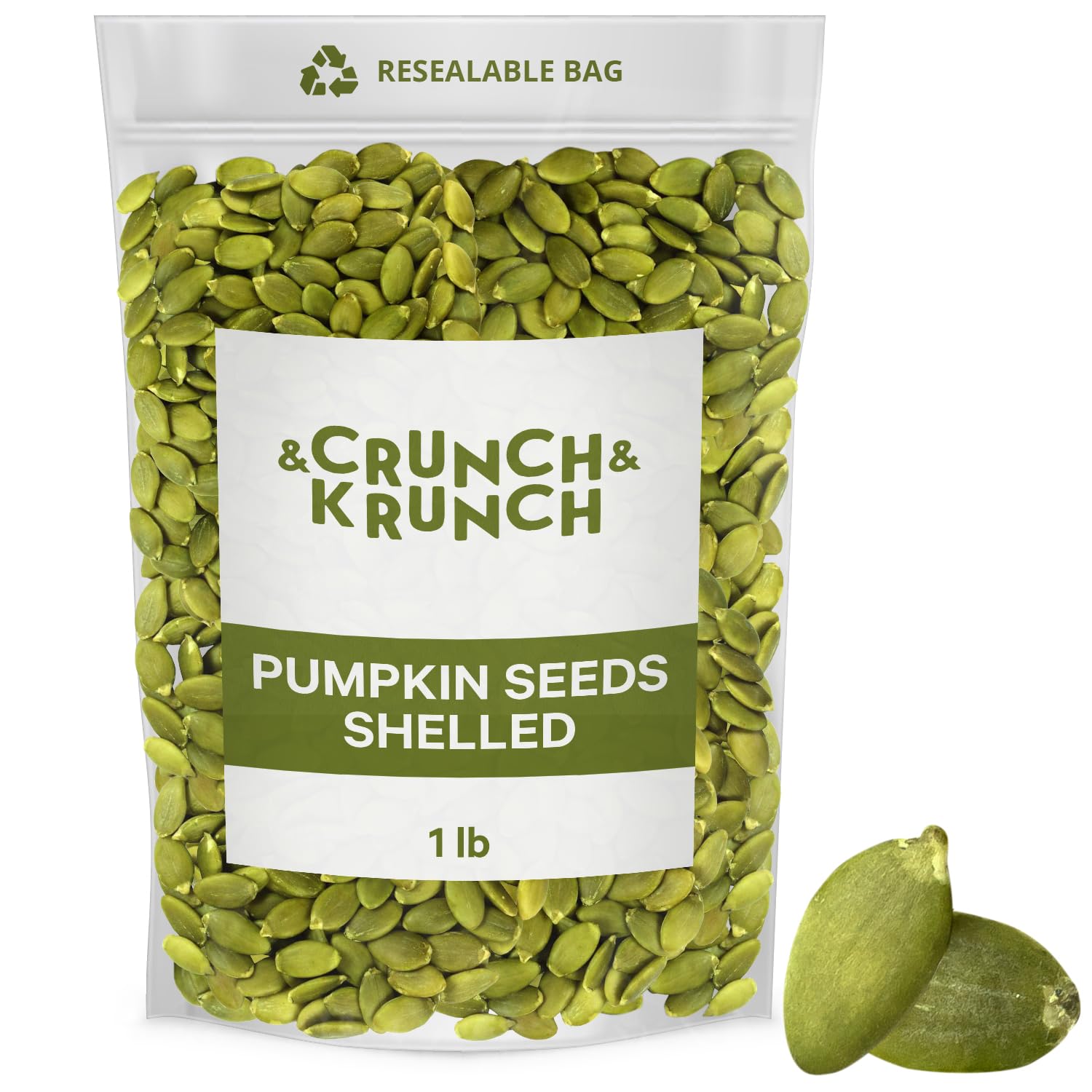 Amazon.com: Crunch & Krunch Pumpkin Seeds to Eat - 16 Oz. Pepitas, Raw ...
