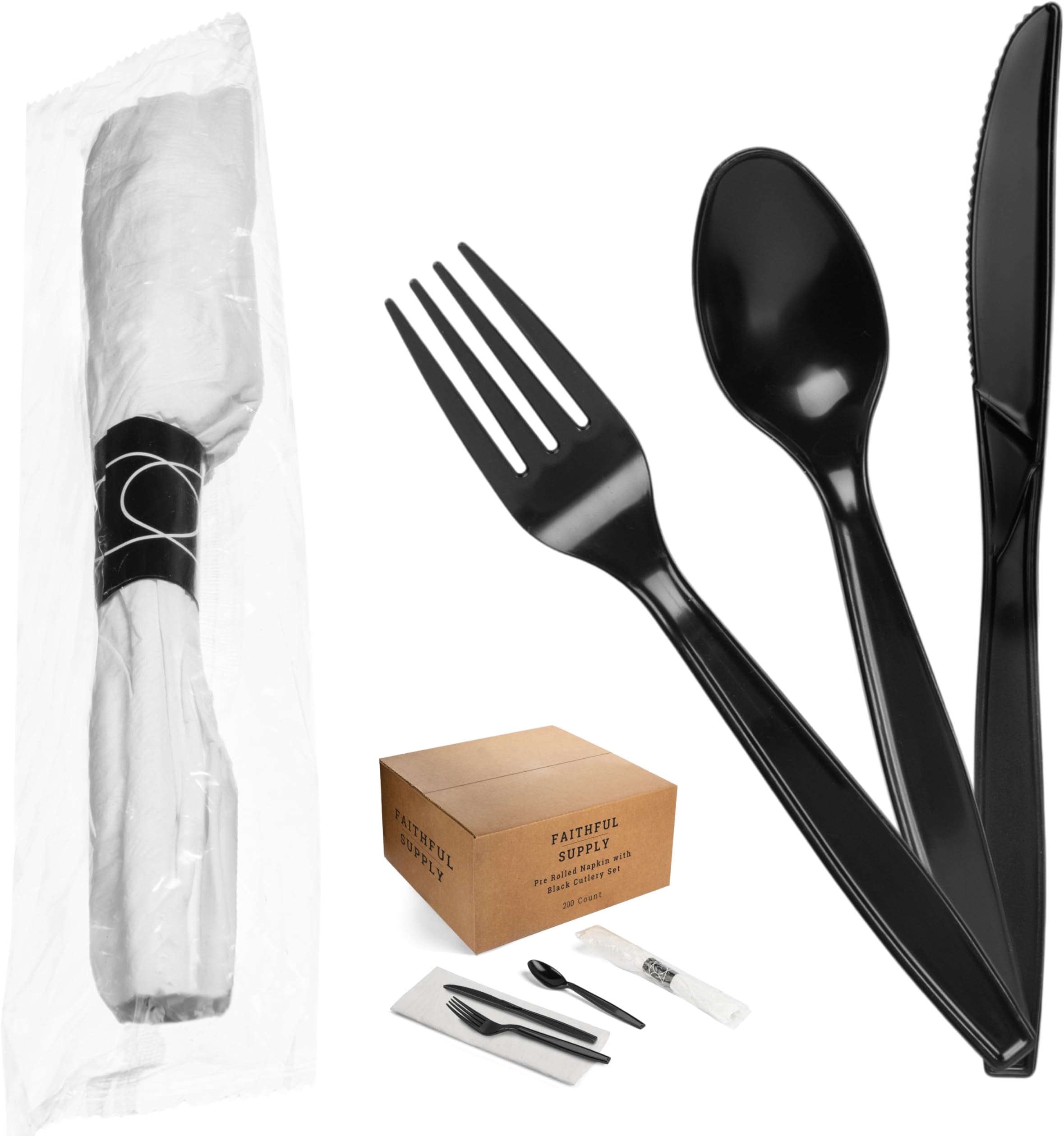 Amazon.com: Party Essentials Pre Rolled Silverware Set Disposable Party ...