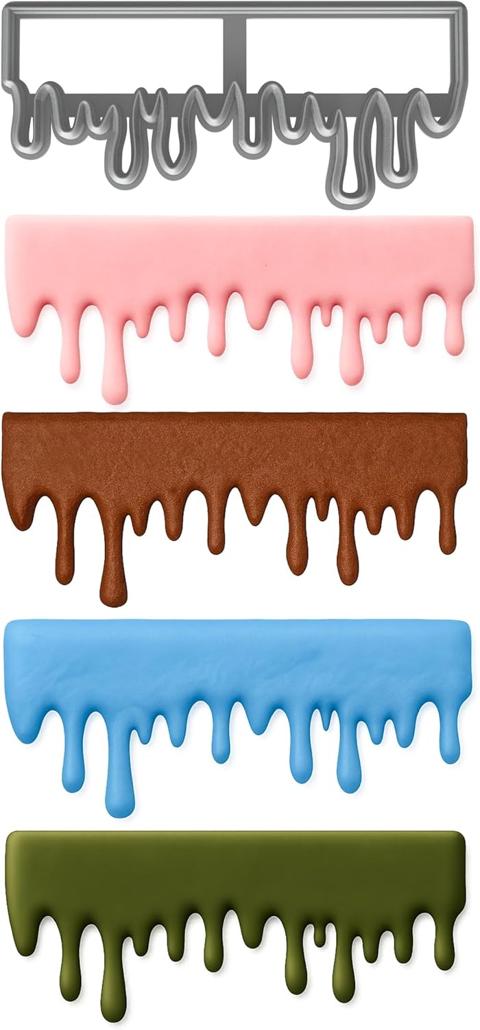 Amazon.com: Mighty Gadget Dripping Shape Fondant Cutter (Style 1) 6x2 ...
