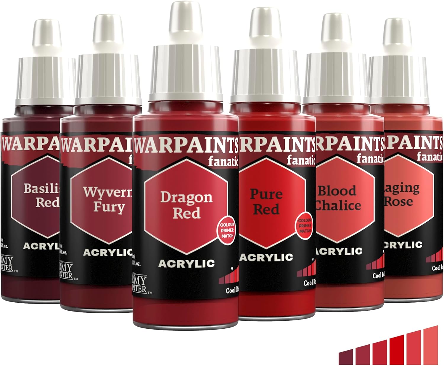 The Army Painter, Warpaints Fanatic Flexible Triad: Cool Reds, 6 x 18 ml acrylic paints ...