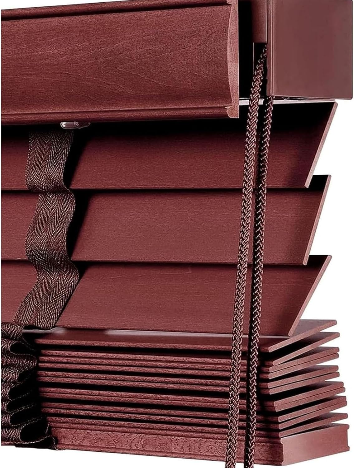 Amazon.com: Wood Blinds for Indoor Windows, Faux Wooden Venetian Blinds ...