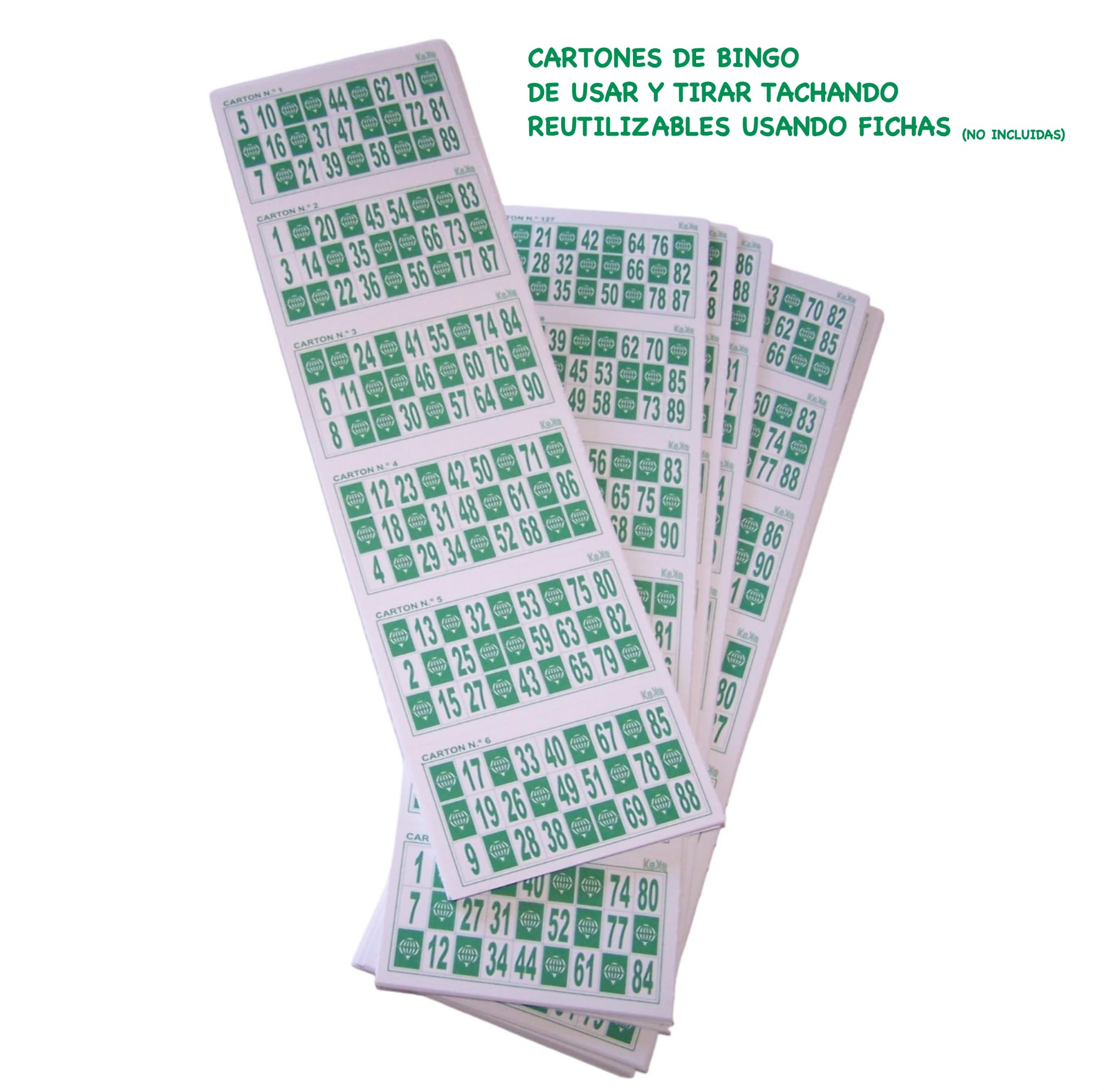 KEKA 1.200 Bingo Cards Savings Pack!! (1 Series of 600 Blue+1 Series of ...