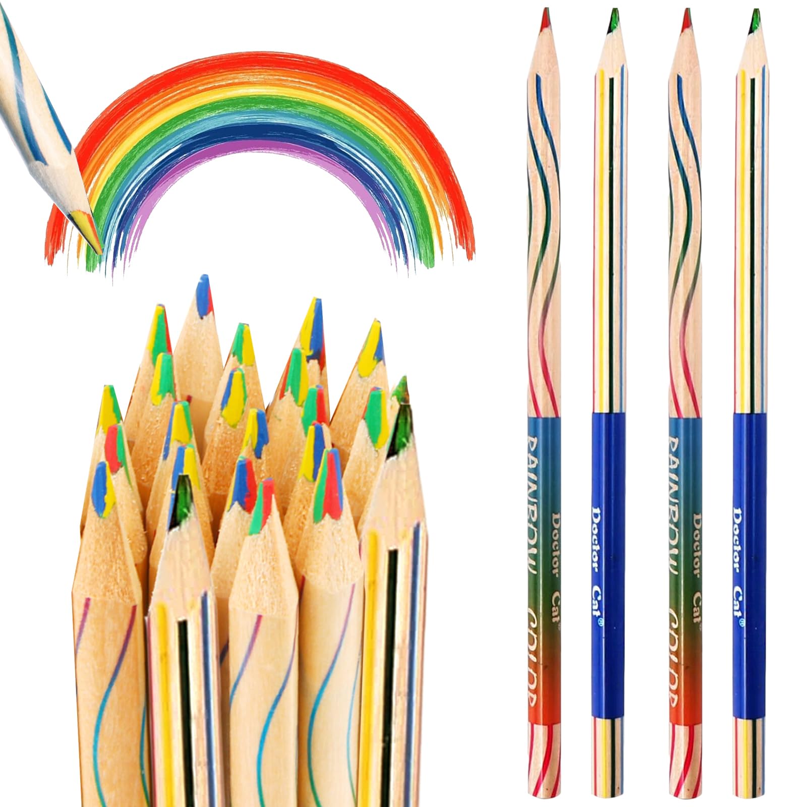 Youyike Rainbow Colored Pencil Coloured Pencils 10 Pieces Drawing ...