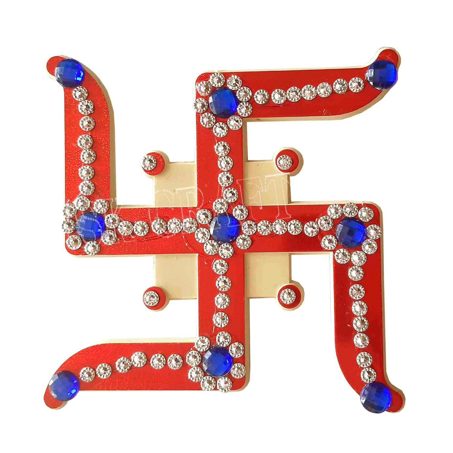 Buy SK Craft Hindu Lucky Auspicious Symbol Stone Swastika Wall Hanging ...