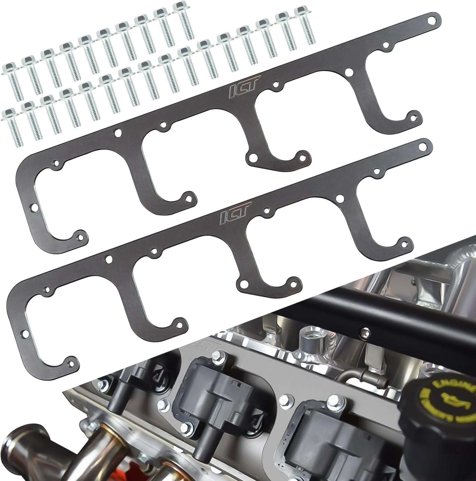 Amazon.com: 5.3L LS Truck Side Bolt Coil Brackets Mount Valve Cover ...