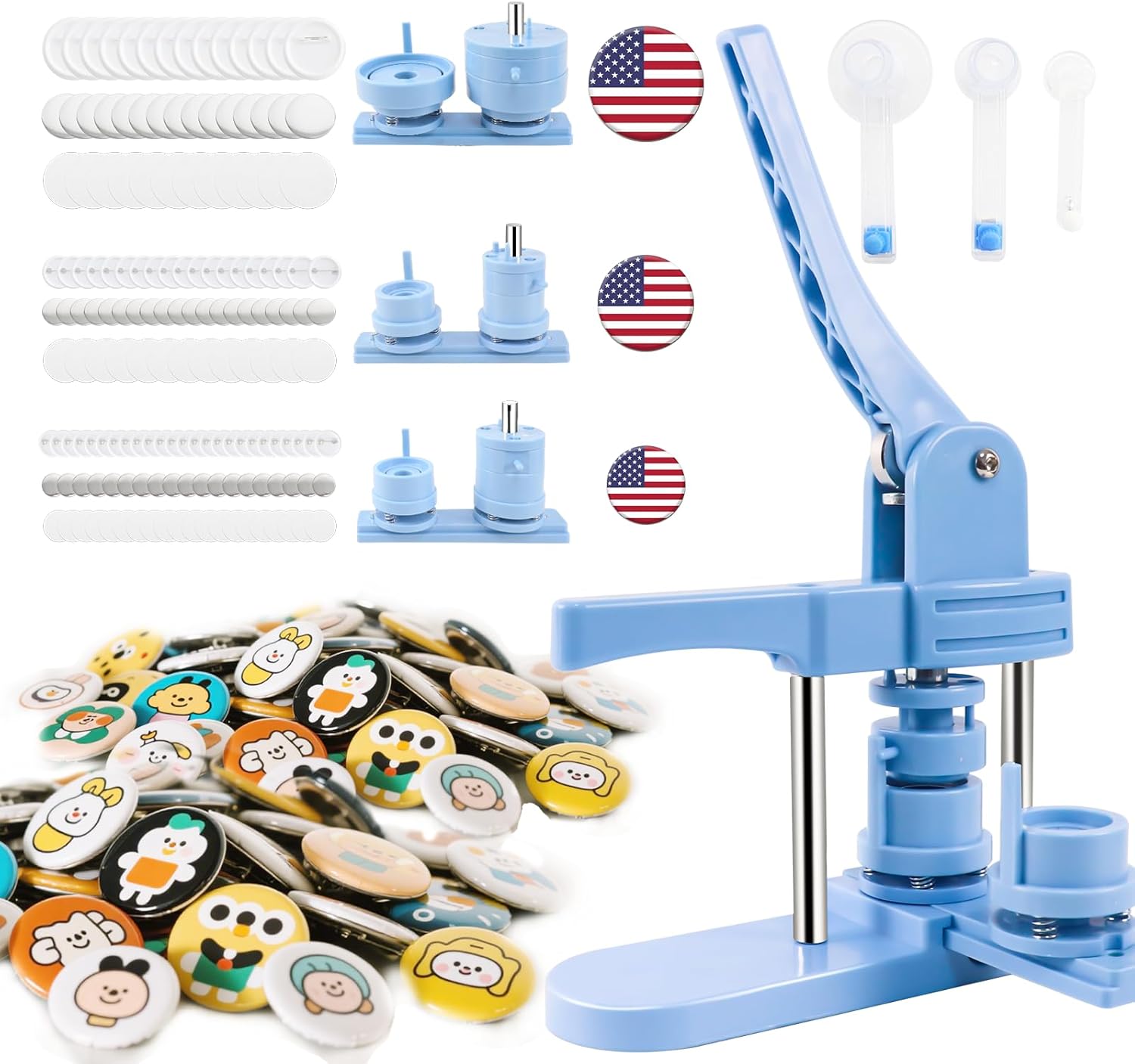 Amazon.com: Button Maker Machine, Pin Maker Machine Kit, Button Press Machine with 300 Sets ...