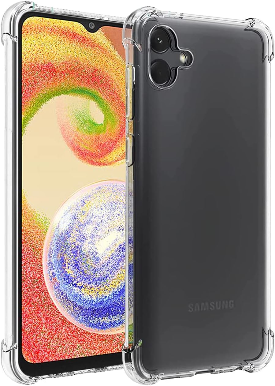 Zeking Designed for Samsung A04 Case, Crystal Clear with Four Corner ...