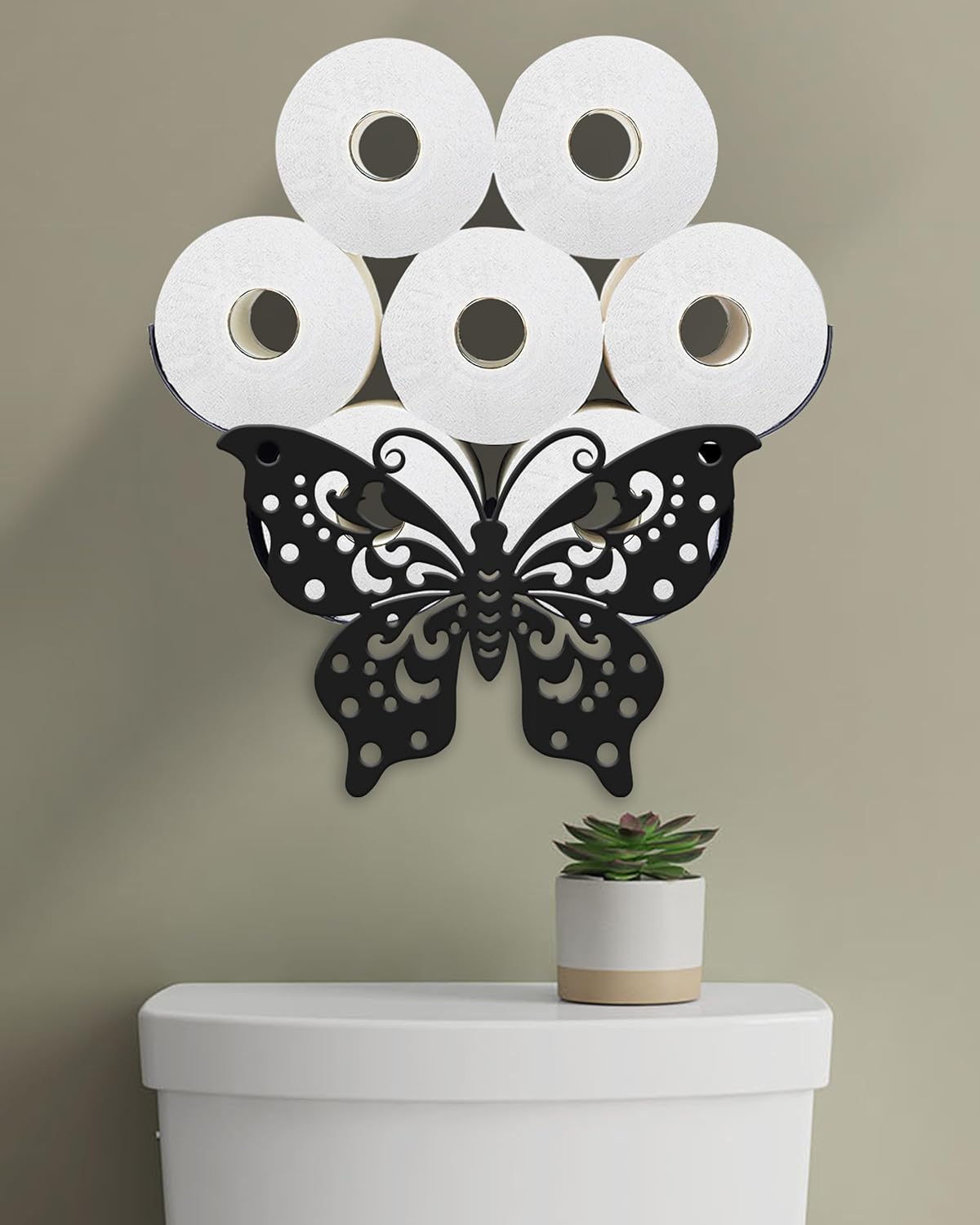 Amazon.com: Wigag Butterfly Toilet Paper Holder for Extra 8 Rolls ...