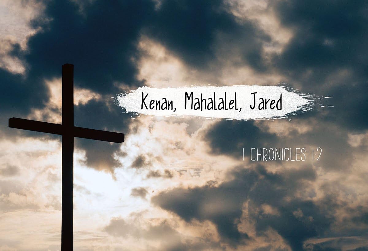 Amazon.com: 1 Chronicles 1:2 Kenan, Mahalalel, Jared - Christian Poster ...