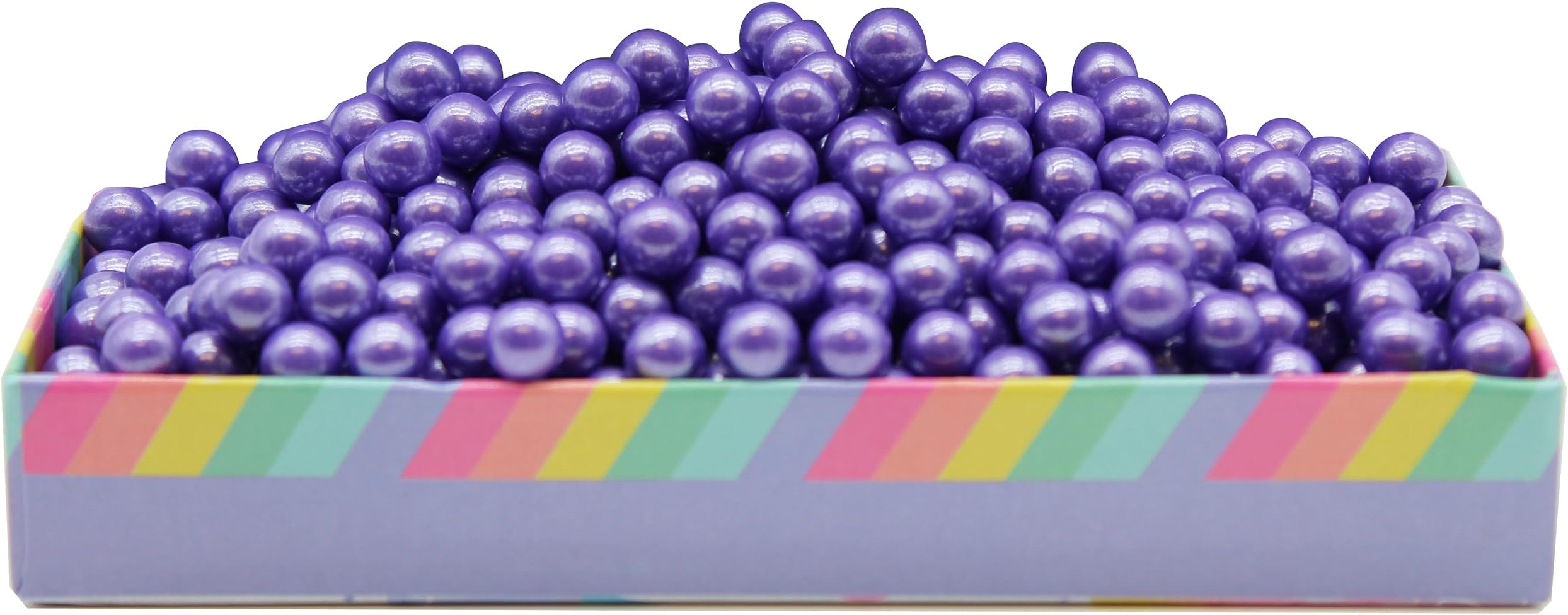 Amazon.com : Purple Edible Candy Beads 8 Ounce SIZE: 7MM For Decorating ...
