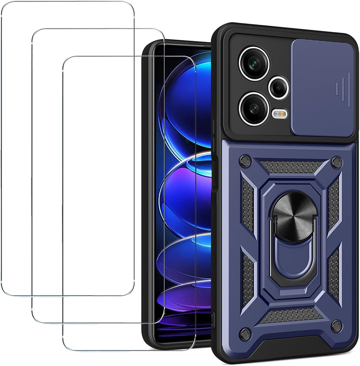carinacoco Case for Redmi Note 12 Pro Plus 5G, with Slide Camera Cover ...
