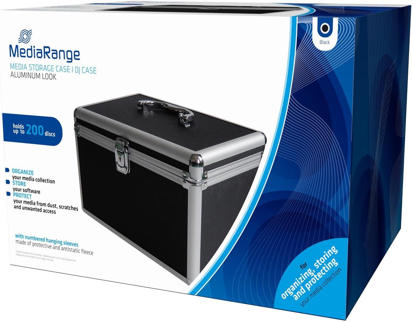 MEDIARANGE BOX71 Case 200 CDs/DVDs black : Amazon.co.uk: Musical ...