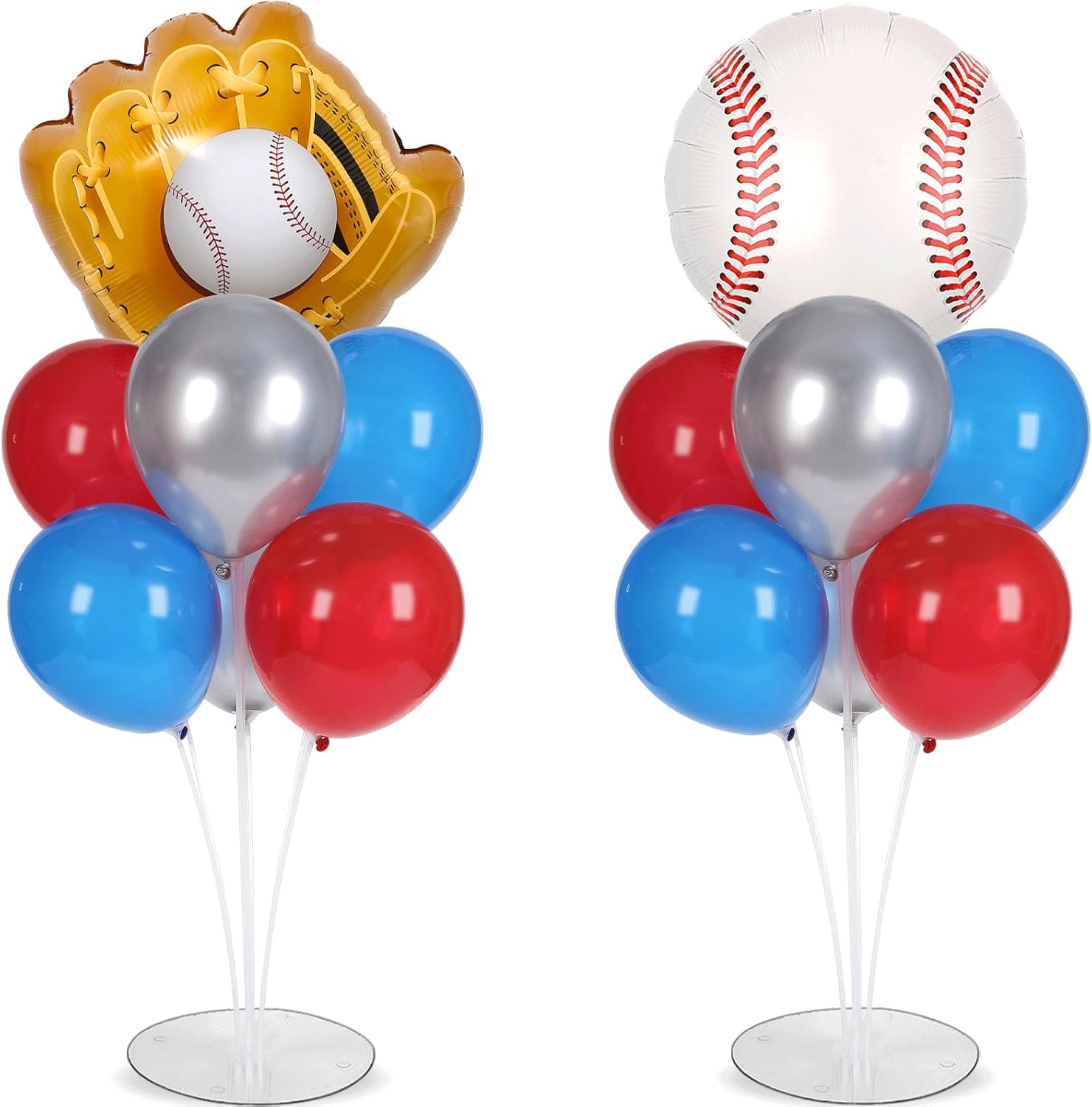 Amazon.com: Baseball party Balloons Stand Kit 2 Sets with 2 Baseball ...