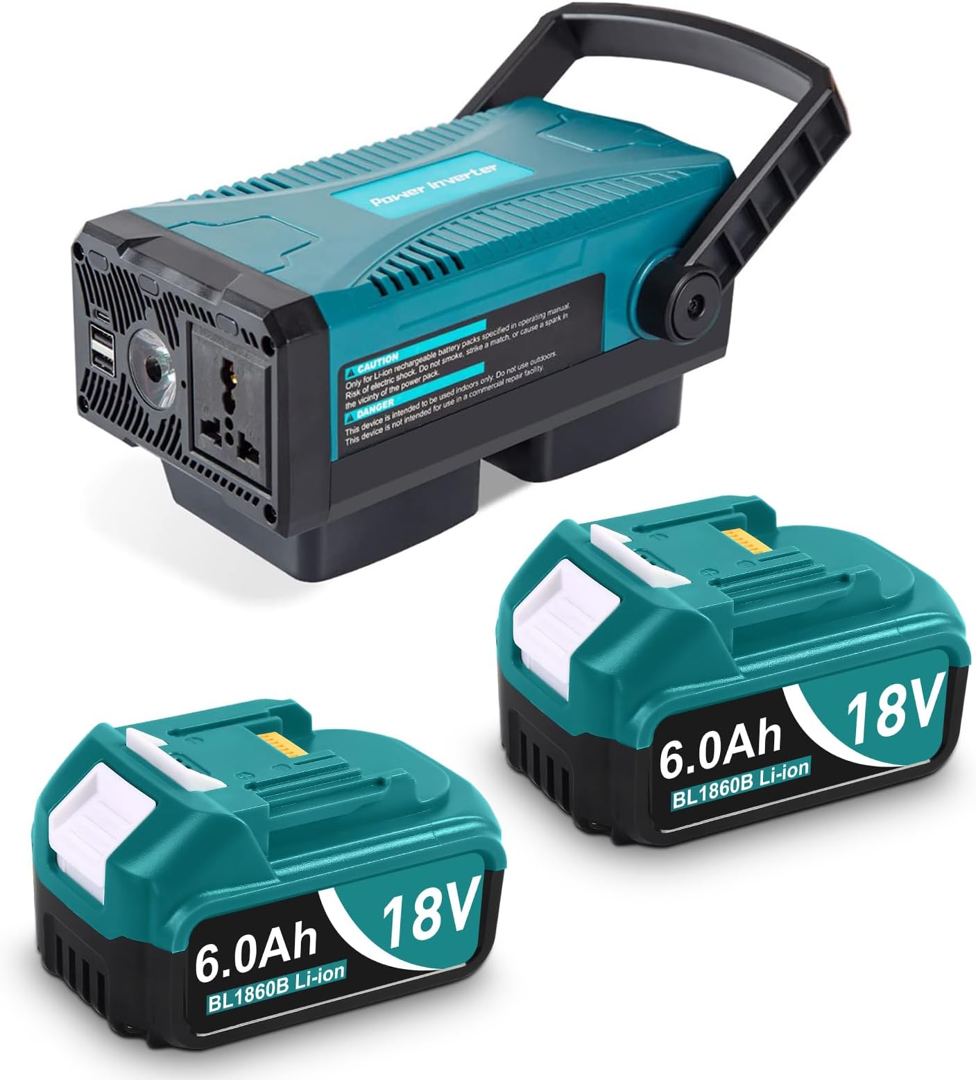 Amazon.com: 110V/300W Power Inverter for Makita 18V Battery and 2Pack 6000mAh Replacement for ...