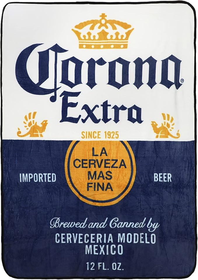 Amazon.com: Bioworld Corona Extra Beer Label Throw Blanket : Home & Kitchen