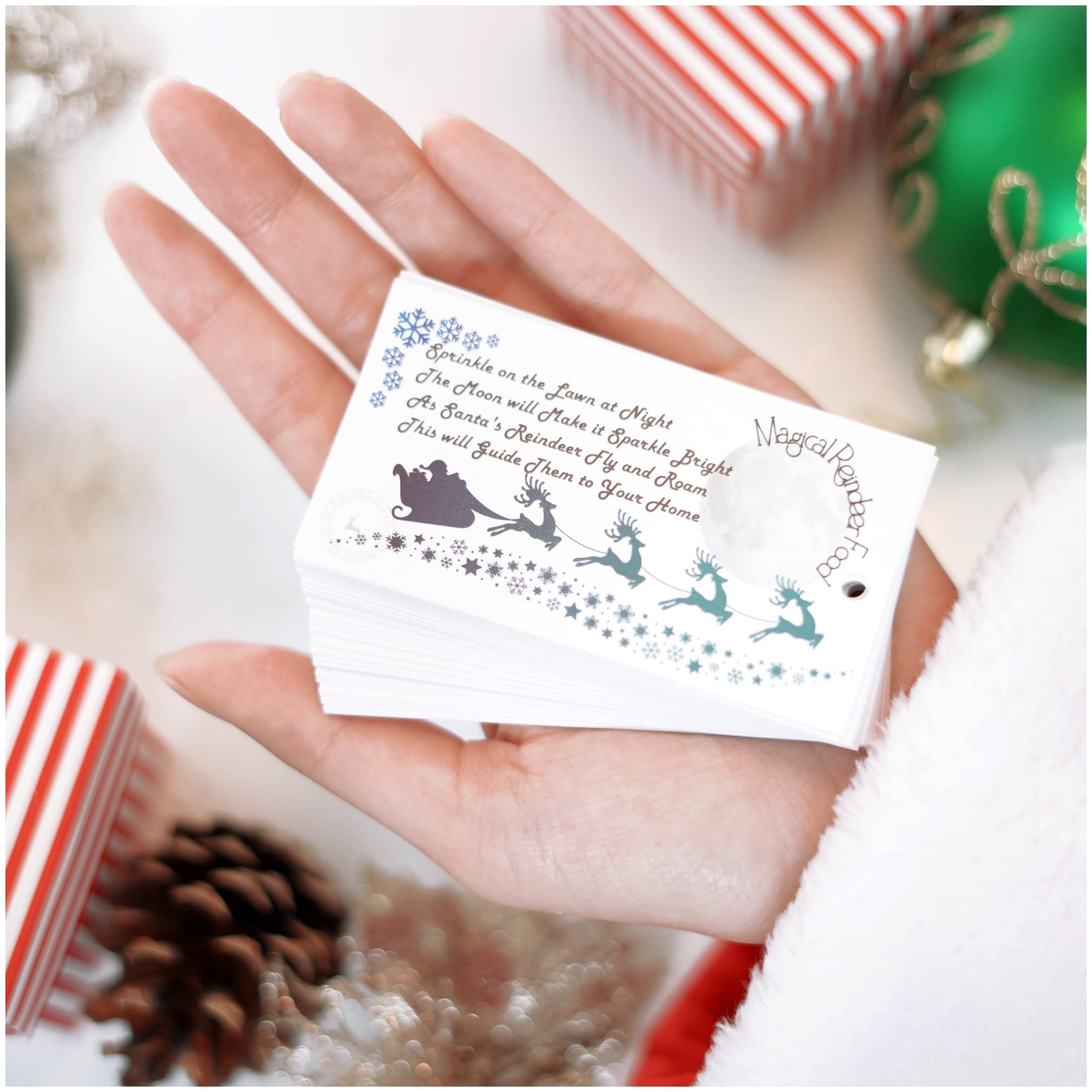 FunkOn Magic Reindeer Food Tags- Magical Reindeer Dust Labels ...