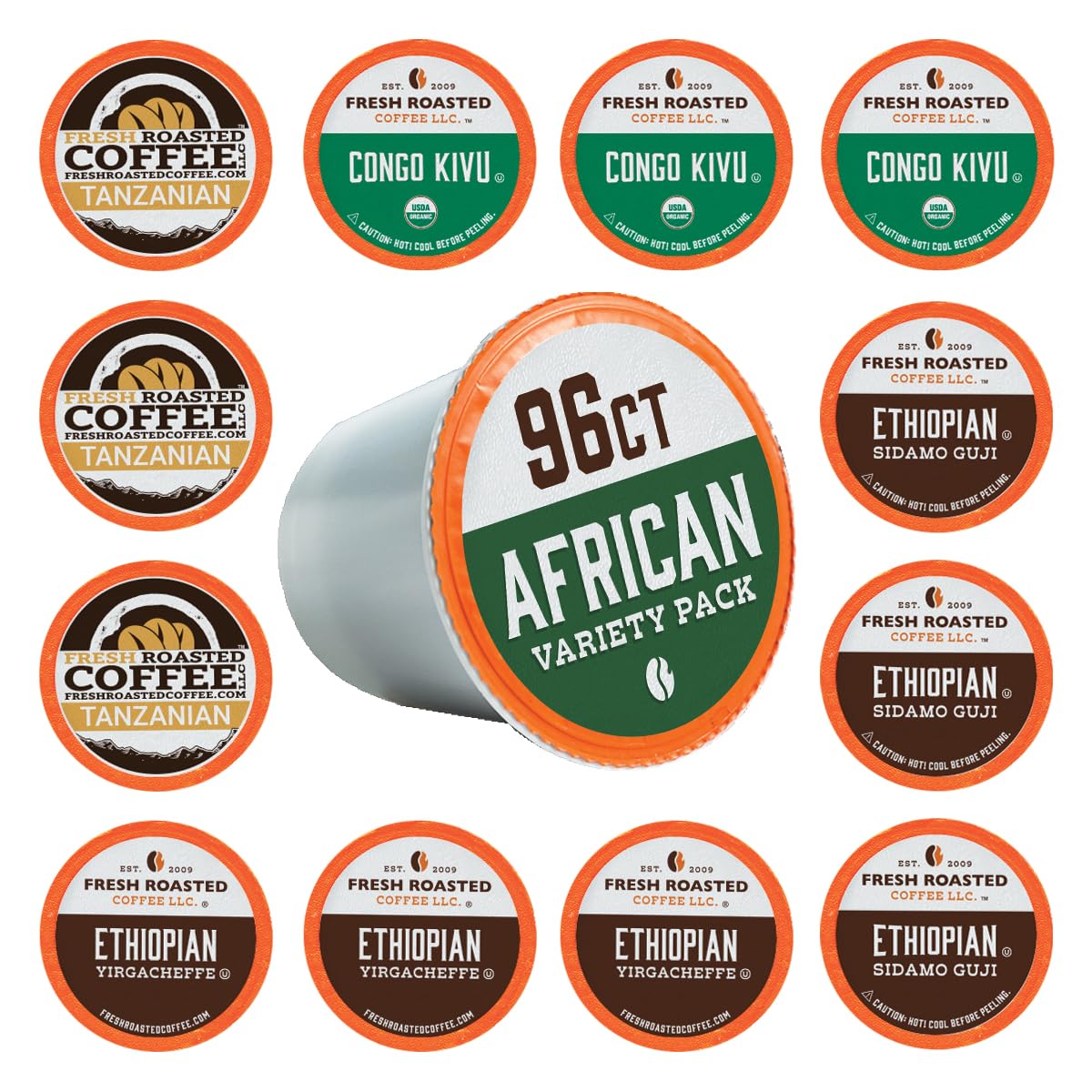 Amazon.com: Fresh Roasted Coffee, African Variety Pack, K-Cup ...