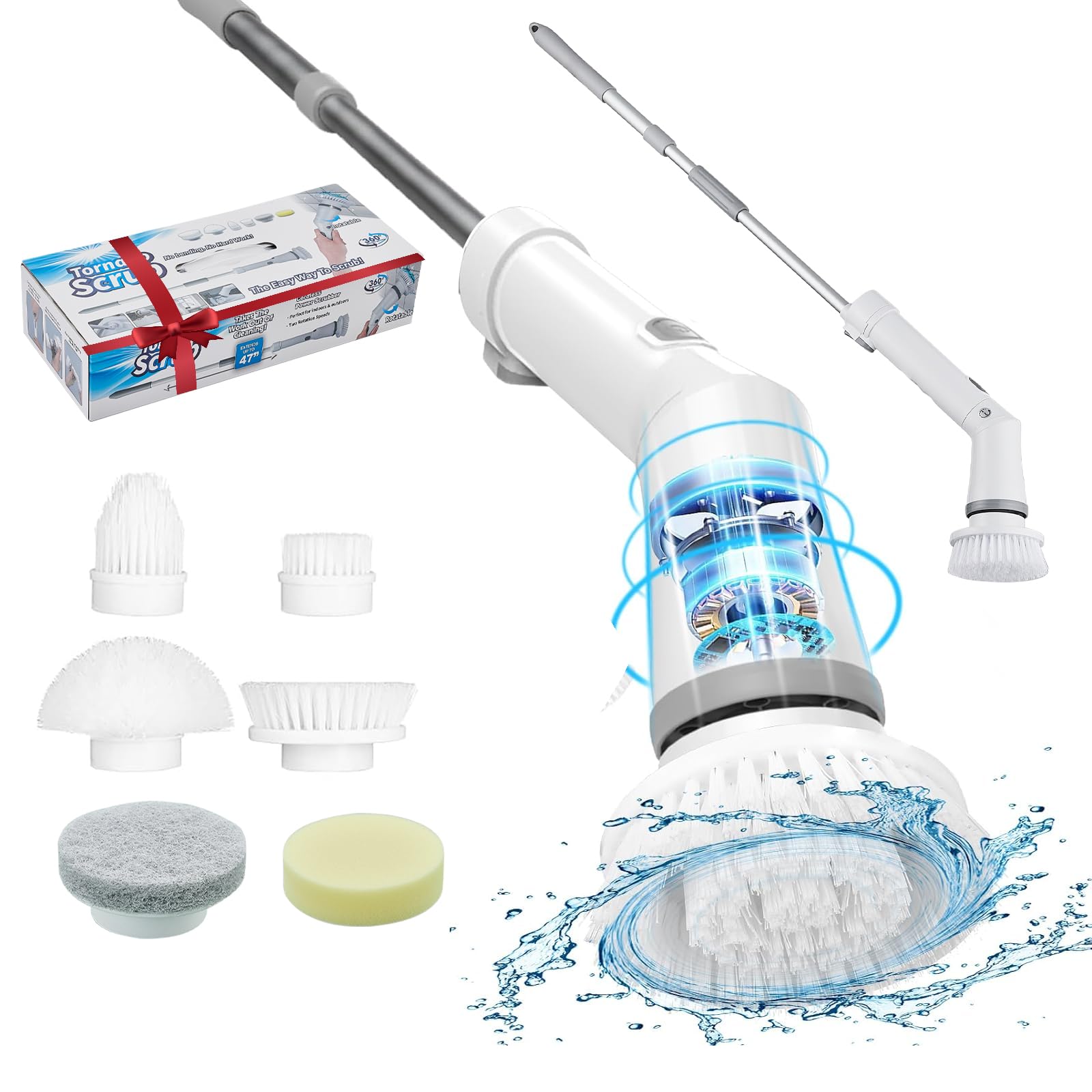 Amazon.com: 2024 Upgraded Electric Spin Scrubber, Cordless Shower ...