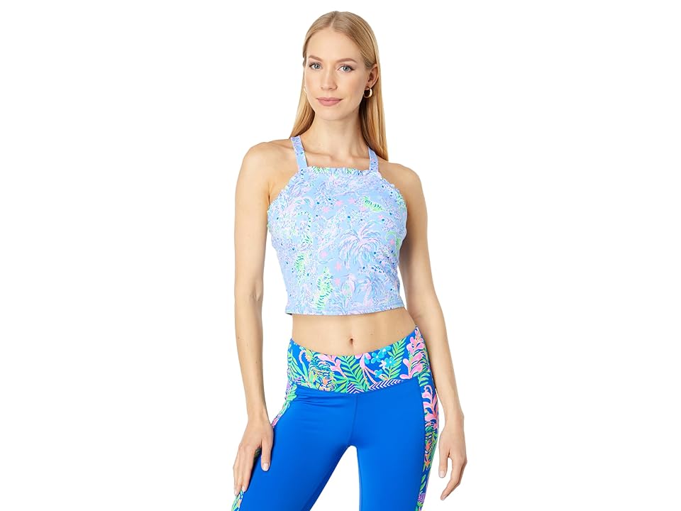 Lilly Pulitzer Letitia Bra Tank Upf 50+ (Blue Peri The Turtle Package ...