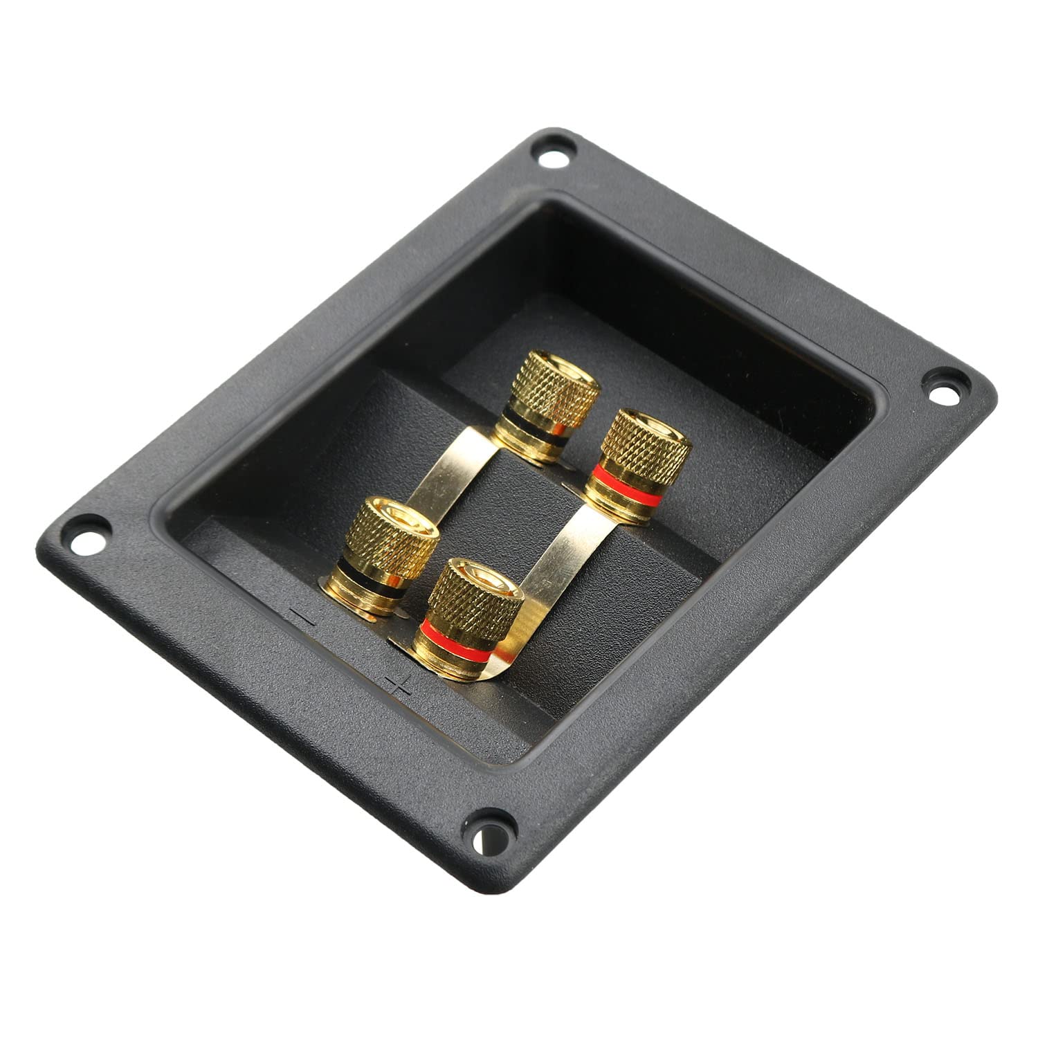 MEETOOT Copper 4-Position Terminal Junction Box Post 4 Speaker Wall ...