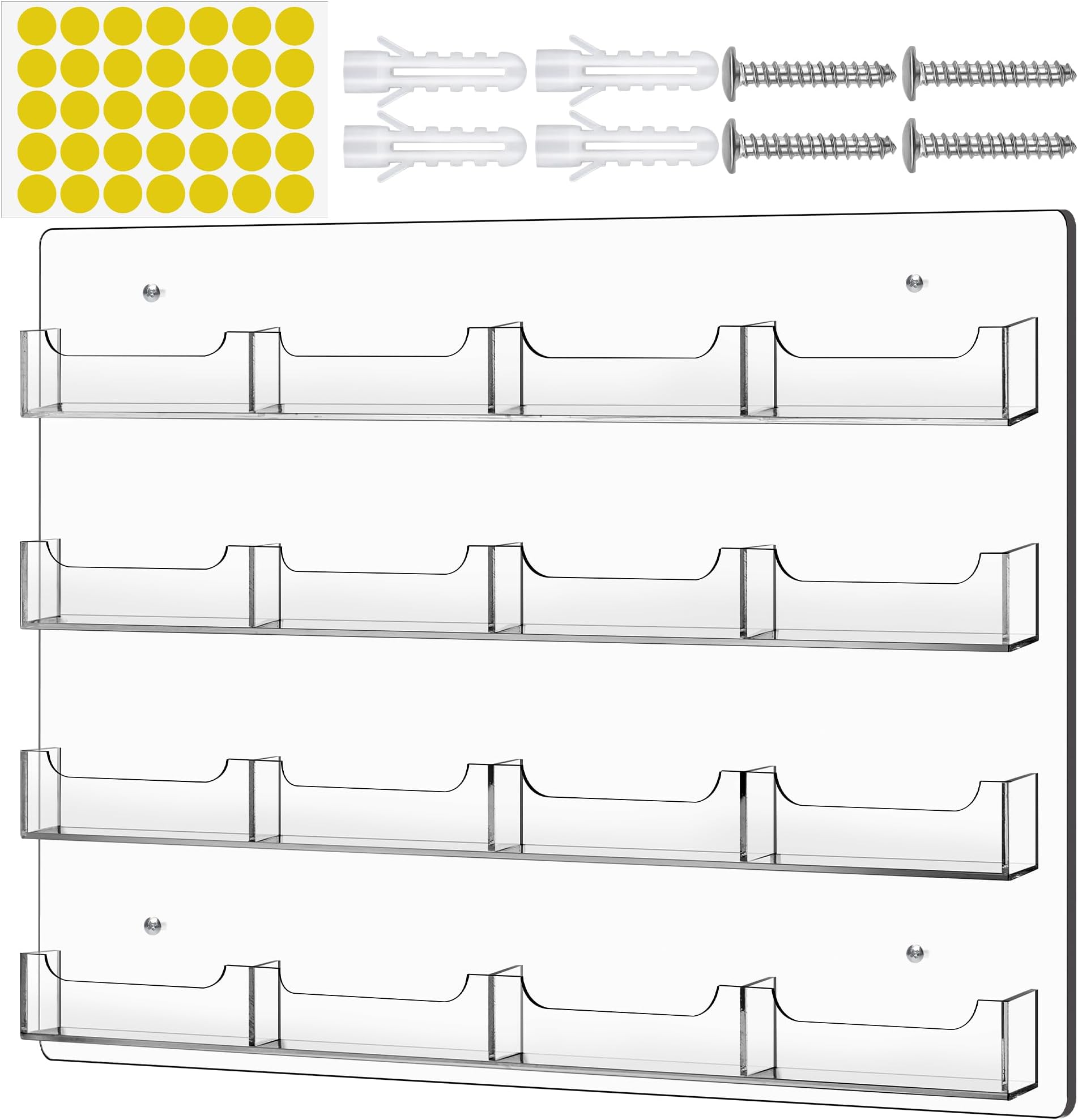 Amazon.com: 2 Pieces Acrylic Business Card Holder Wall Mount Clear ...