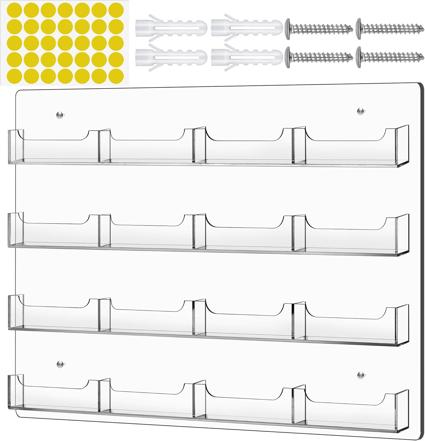 TURSTIN Business Card Holder Wall Mount Clear Sticker Display Marketing ...