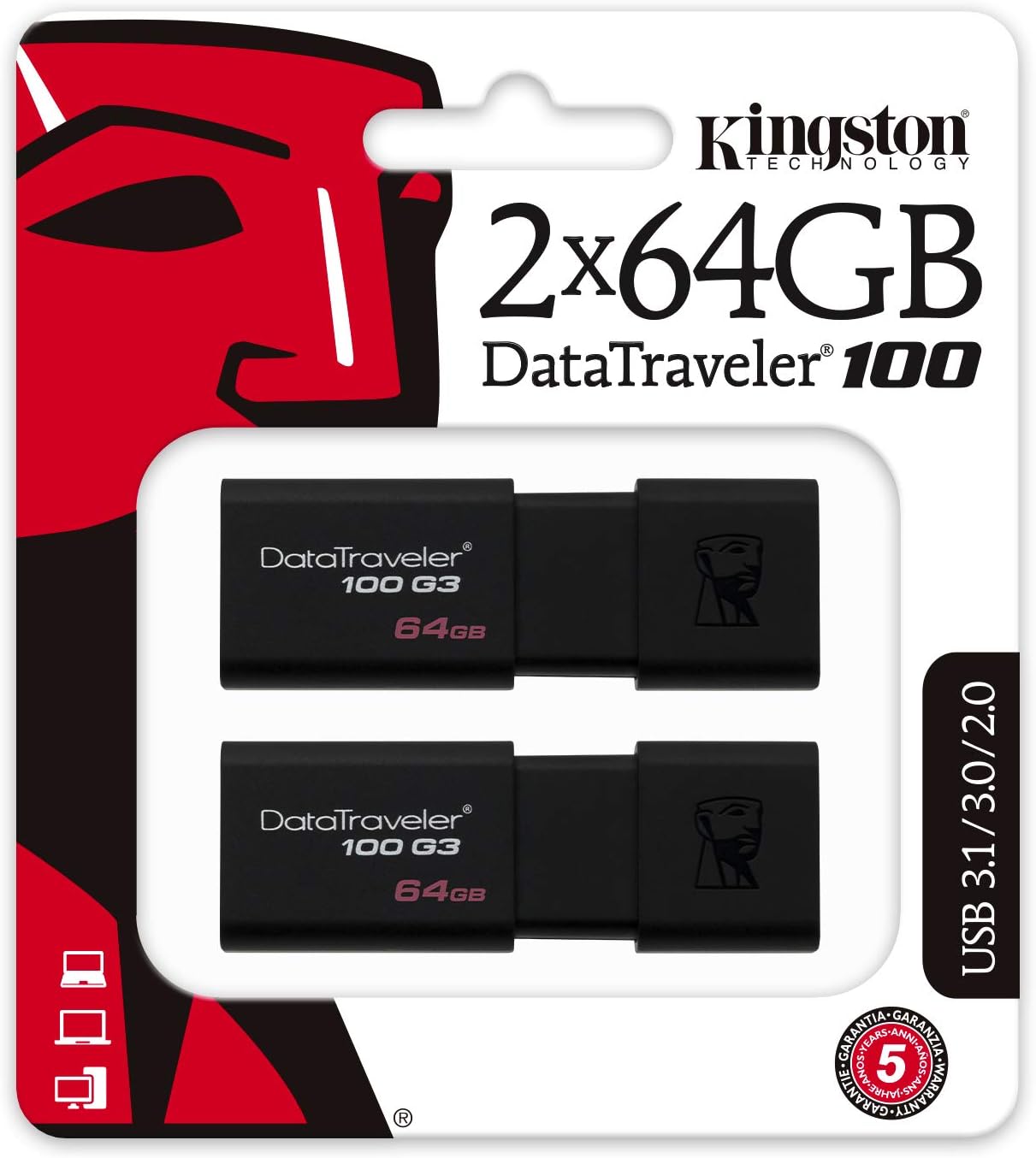 Amazon.com: Kingston Digital 64GB DataTraveler 101 G2 USB 2.0 Drive ...