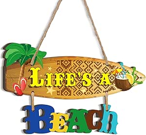 Amazon.com: Hello Summer Hanging Sign Hanging Door Hanger Welcome Door ...