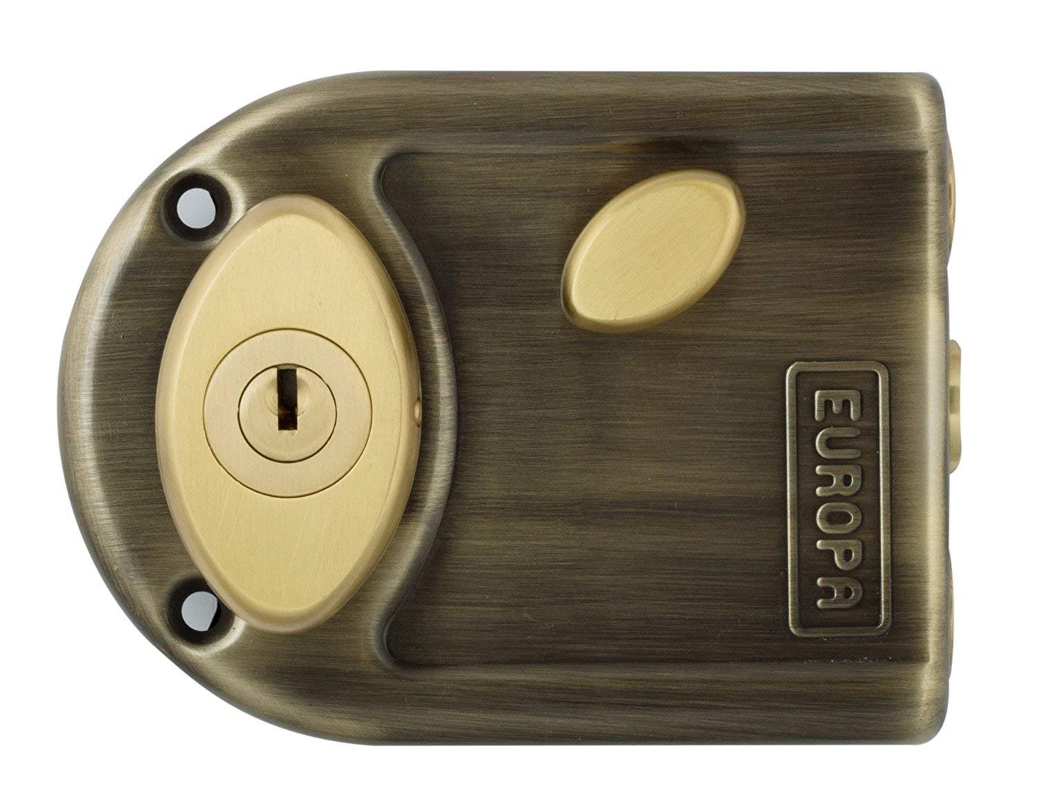 Europa Brass Dimple Key Main Door Lock (Metallic, 8023AB) : Amazon.in ...