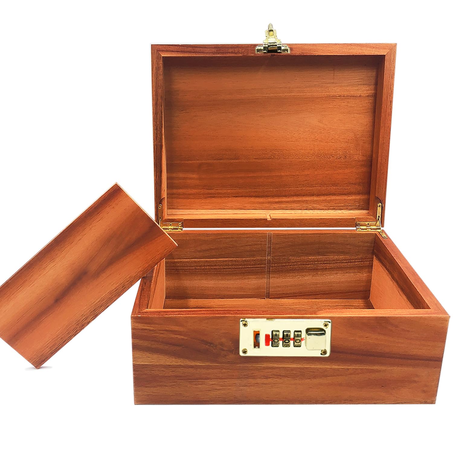 Amazon.com: Large Wooden Box Decorative Acacia Wooden Storage Box with ...