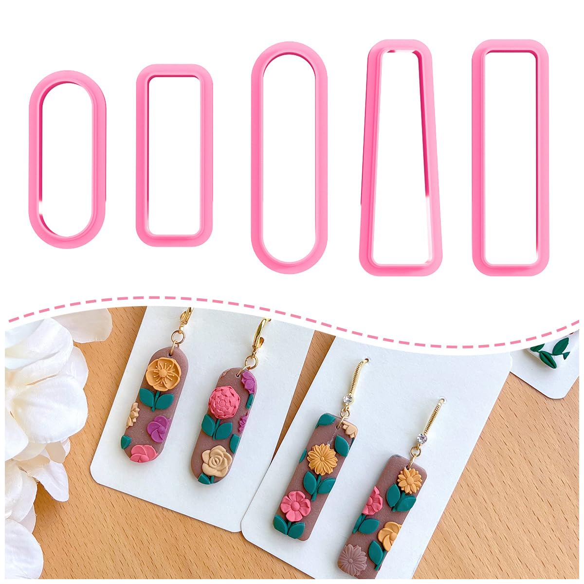 Amazon.com: Keoker Polymer Clay Cutters, Long Dangle Shape Polymer Clay ...