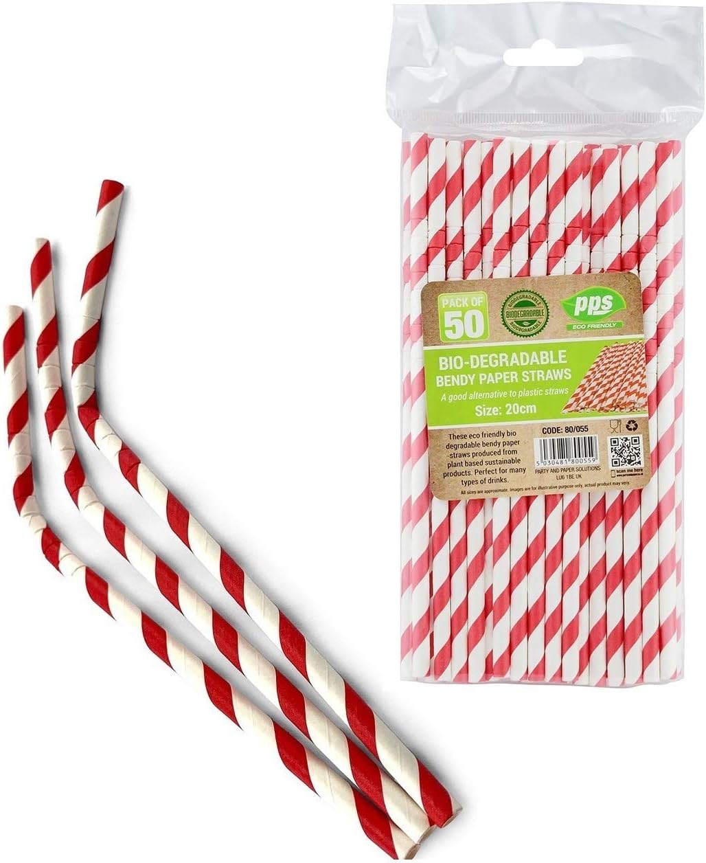 White Paper Straws 6mm x 200mm (8") - Pack Size 500 - Food Safe/PFAS ...