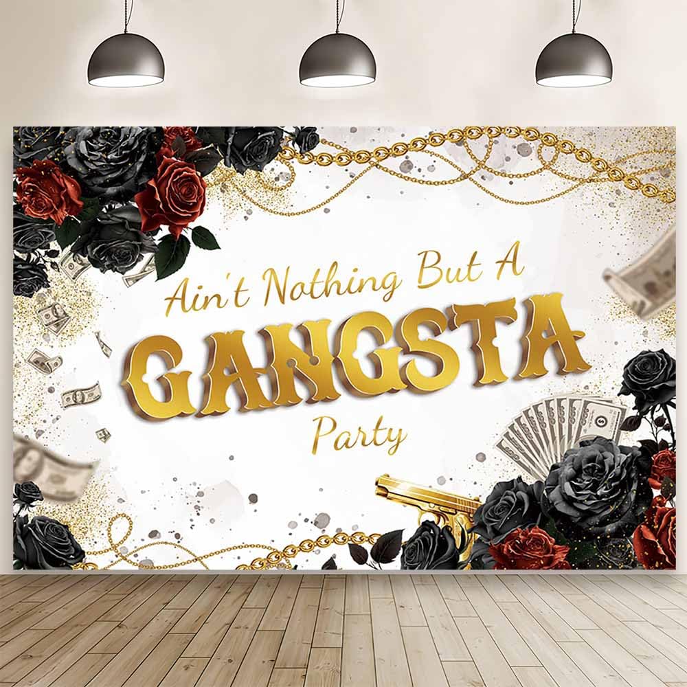 Amazon.com : MEHOFOND 7x5ft Gangster Birthday Backdrop Ain't Nothing ...