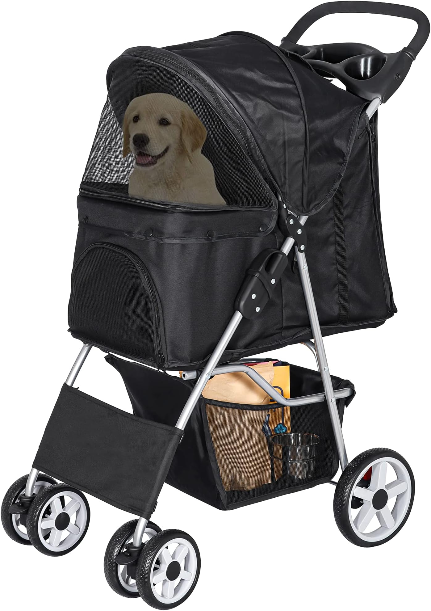 Amazon.com: Nova Microdermabrasion Pet Stroller 4 Wheels Dog Cat ...