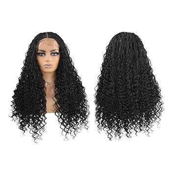 Amazon.com : Miz Barn 360 Full Lace Front Knotless Boho Box Braid Wigs ...