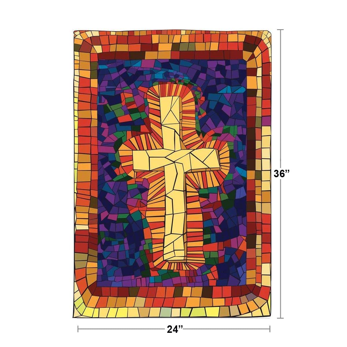 Mosaic Cross Printable Designs Mosaic Red Cross Framed Print By