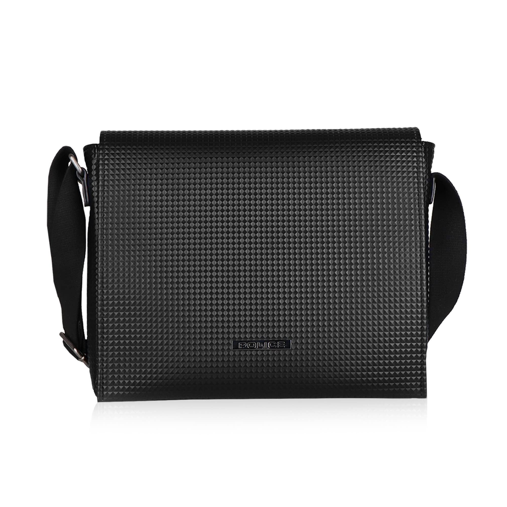 Police Pyramid Messenger Bag- Black : Amazon.in: Fashion