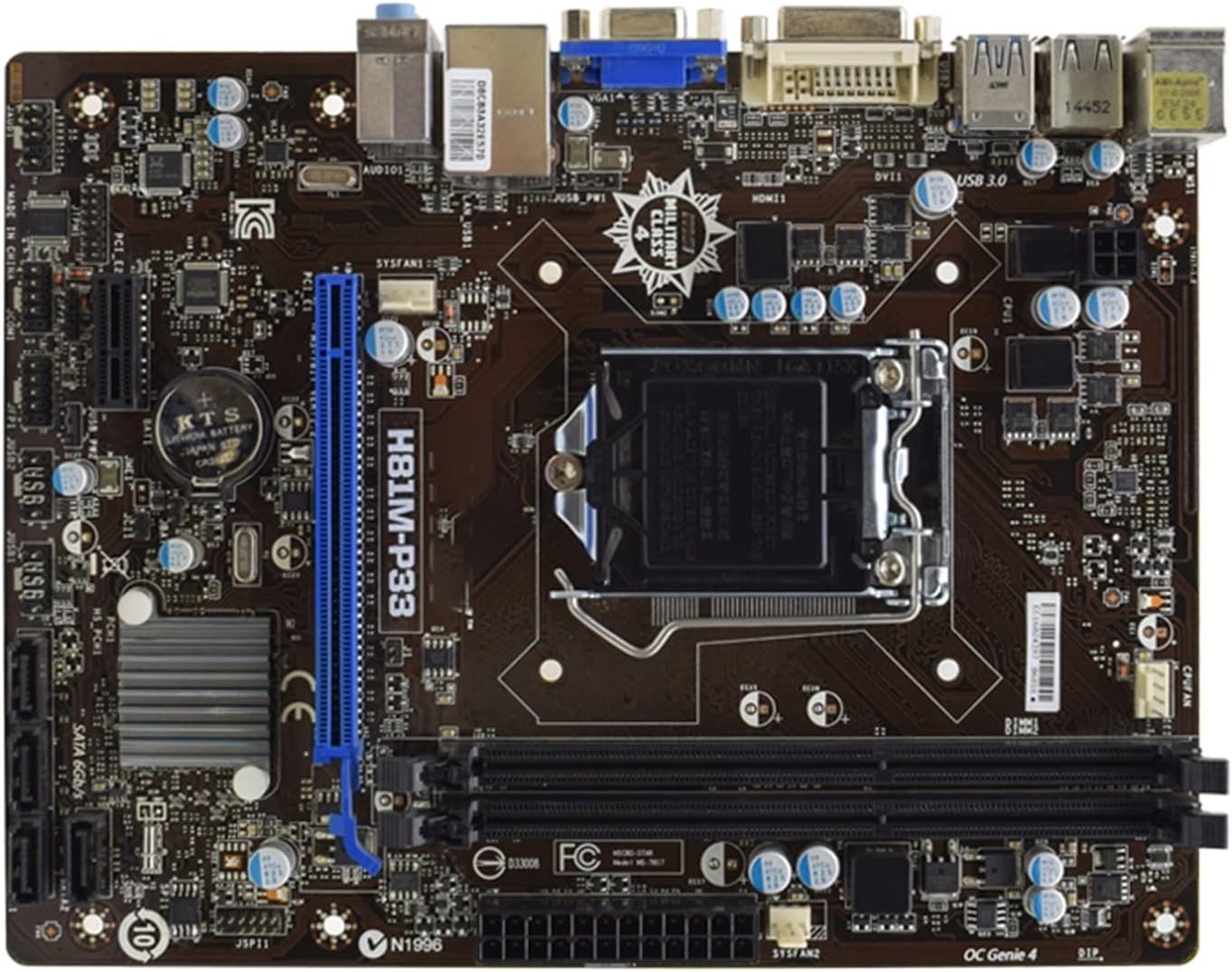 Amazon.com: WEPL Computer motherboards Fit for MSI H81M-P33 Desktop ...