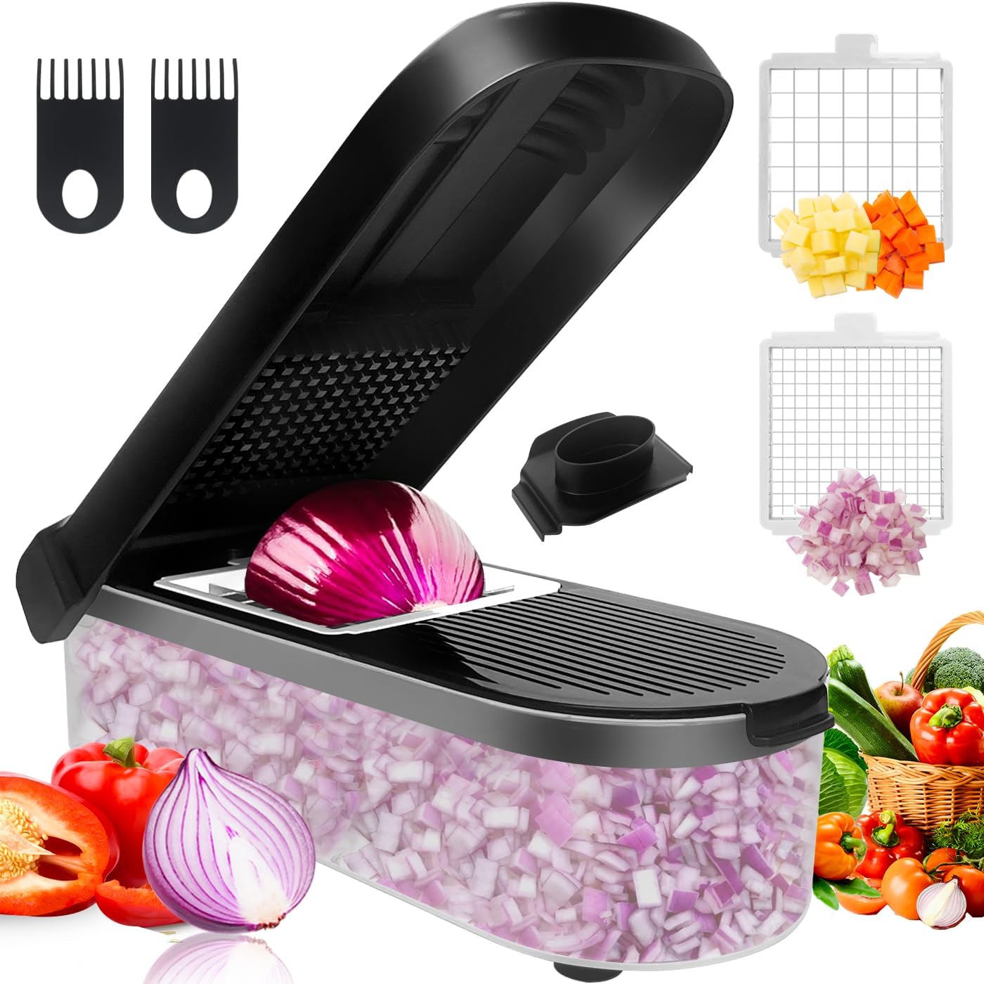 Amazon.com: LHS Multifunctional Food Chopper - Onion, Vegetable Slicer ...