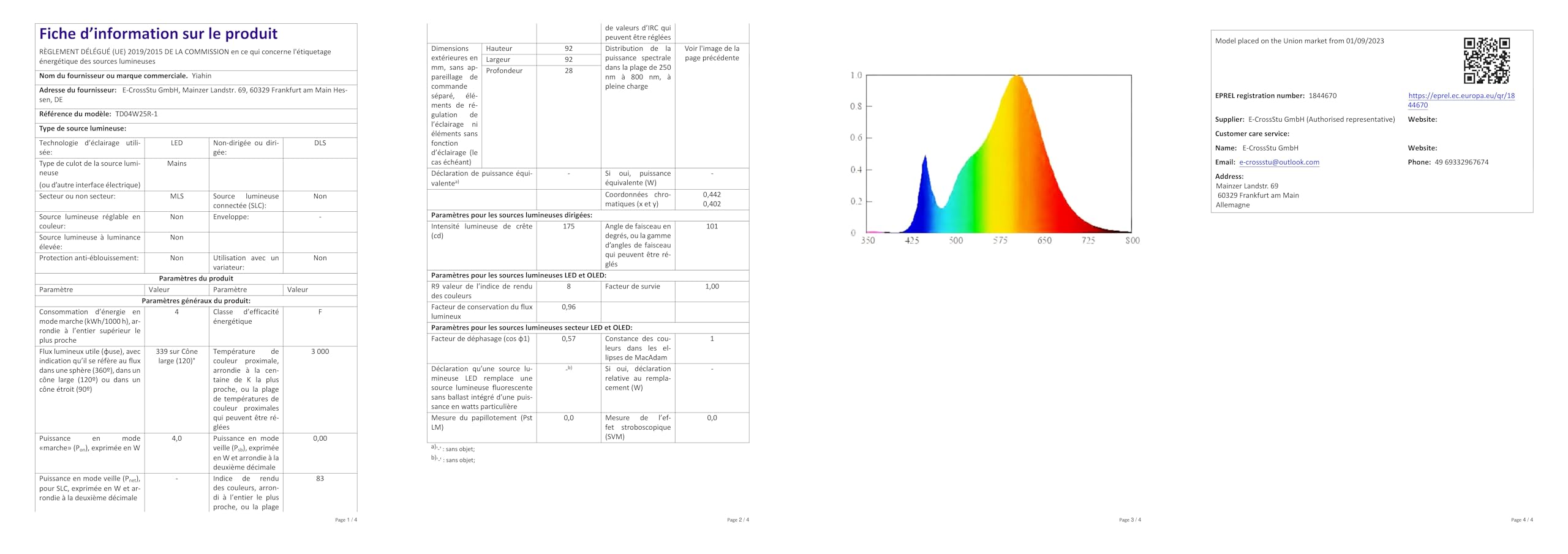 Tofisr Spot LED Encastrable,Extra Plat,5W Equivalent 50W Incandescence ...