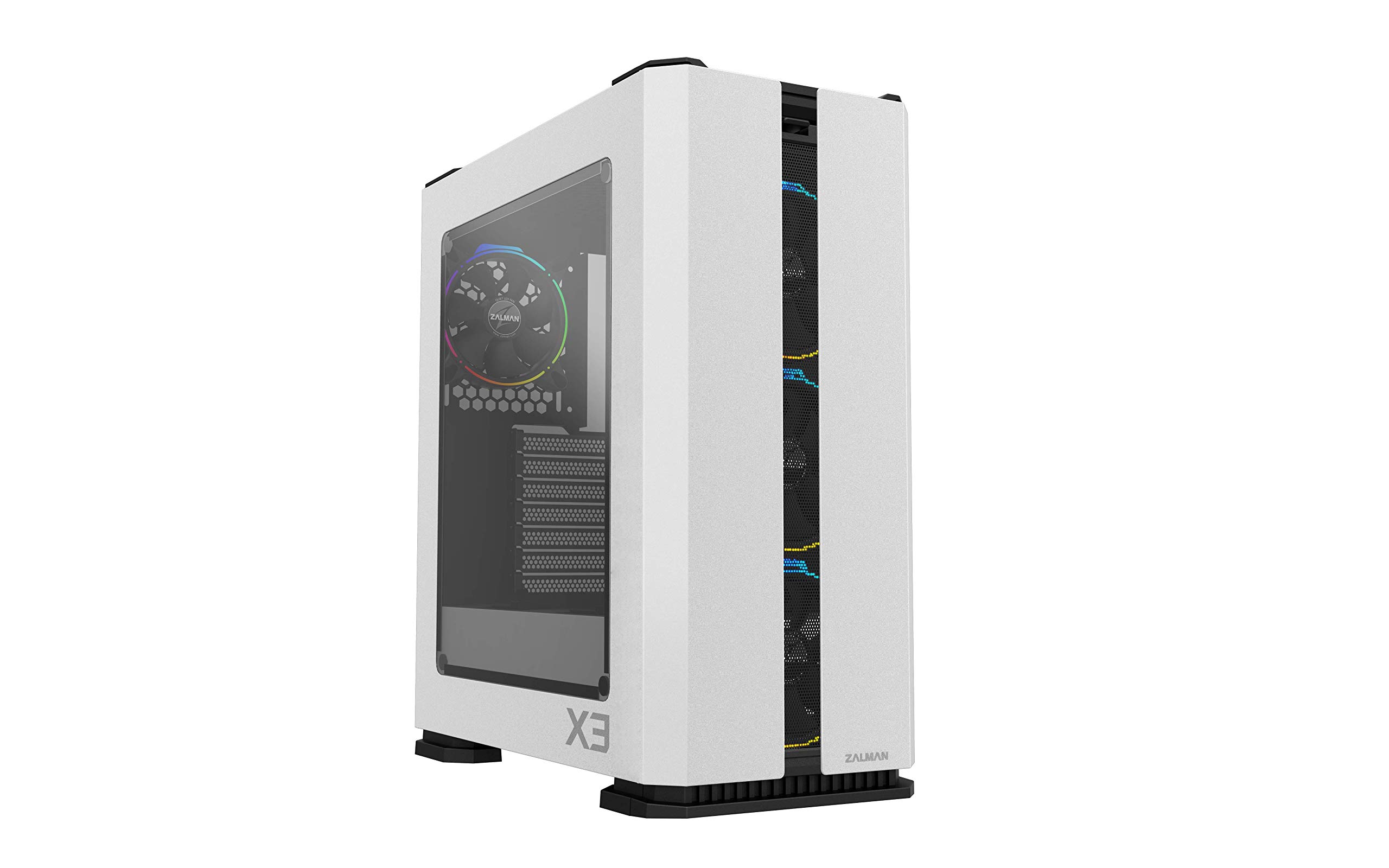 Buy Zalman Mid Tower Gaming PC Case (X3 White) RGB LED Fan Controller ...