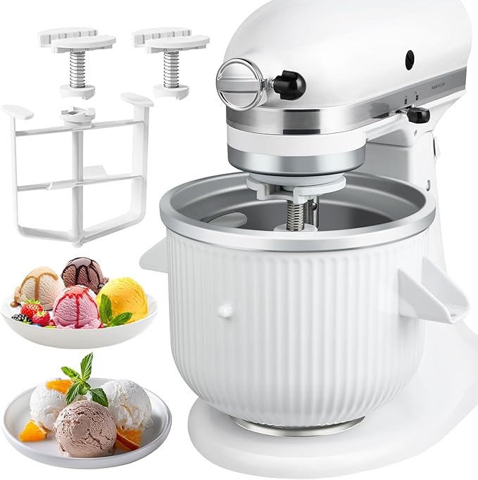 Amazon.com: Ice Cream Maker Attachment for KitchenAid Stand Mixer, Ice ...