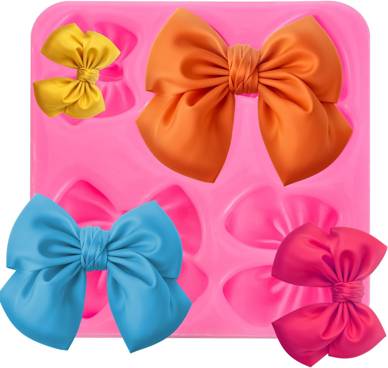 Amazon.com: 4 PACK Bow Tie Silicone Mold, Bowknot Fondant Molds ...