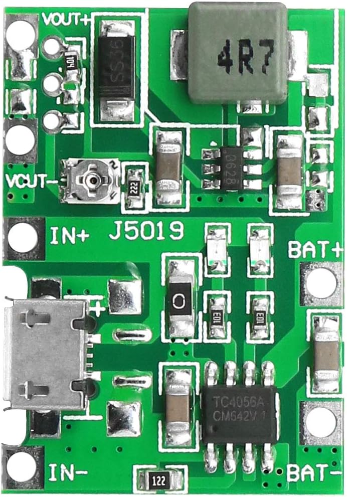 Amazon.com: 6 Pcs Battery Charger Module USB TP4056 3.7V 4.2V to 9V 5V ...