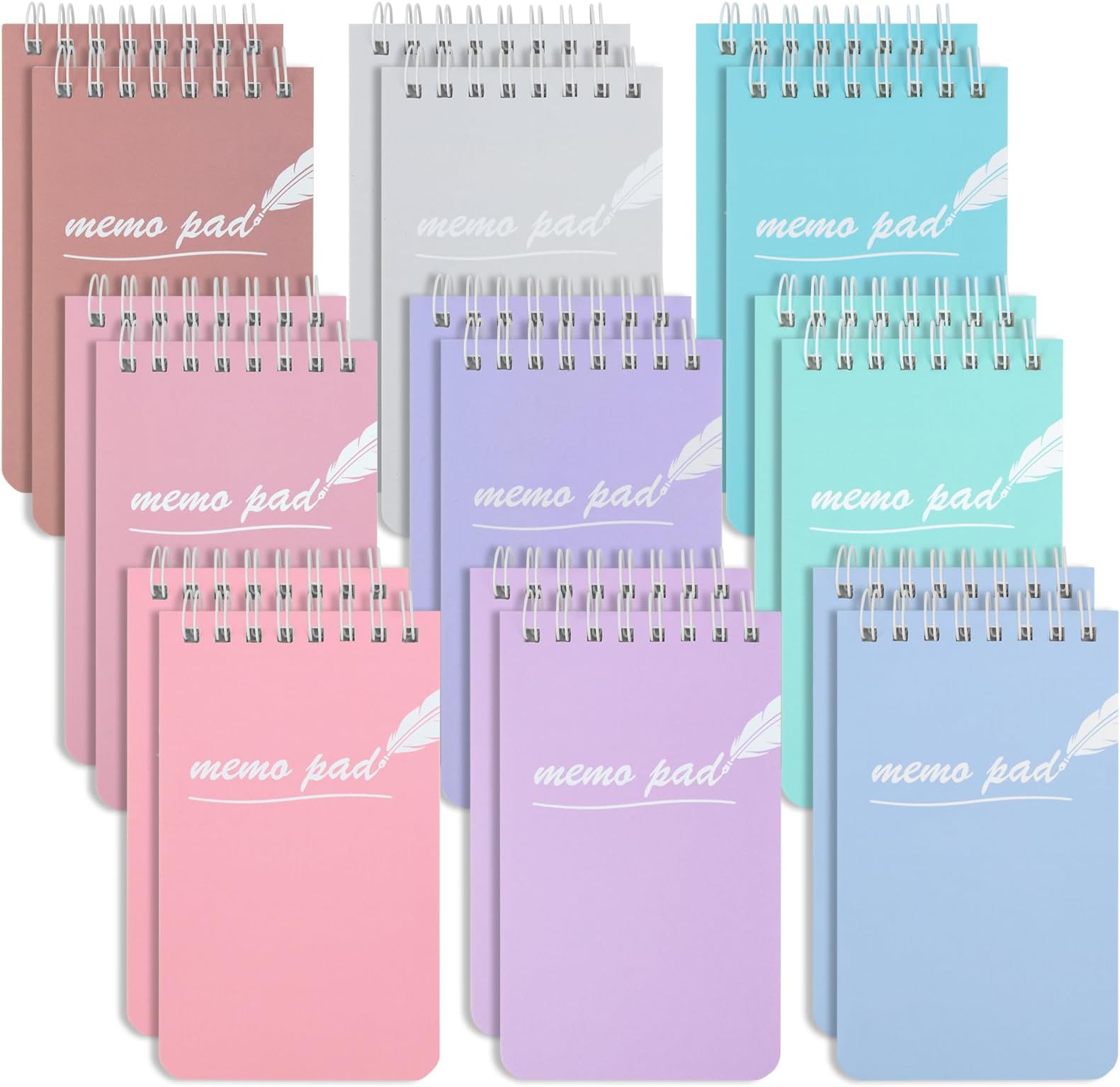 Amazon.com : wavamawa Small Spiral Notebook 3x5 inch Pack of 20 little ...