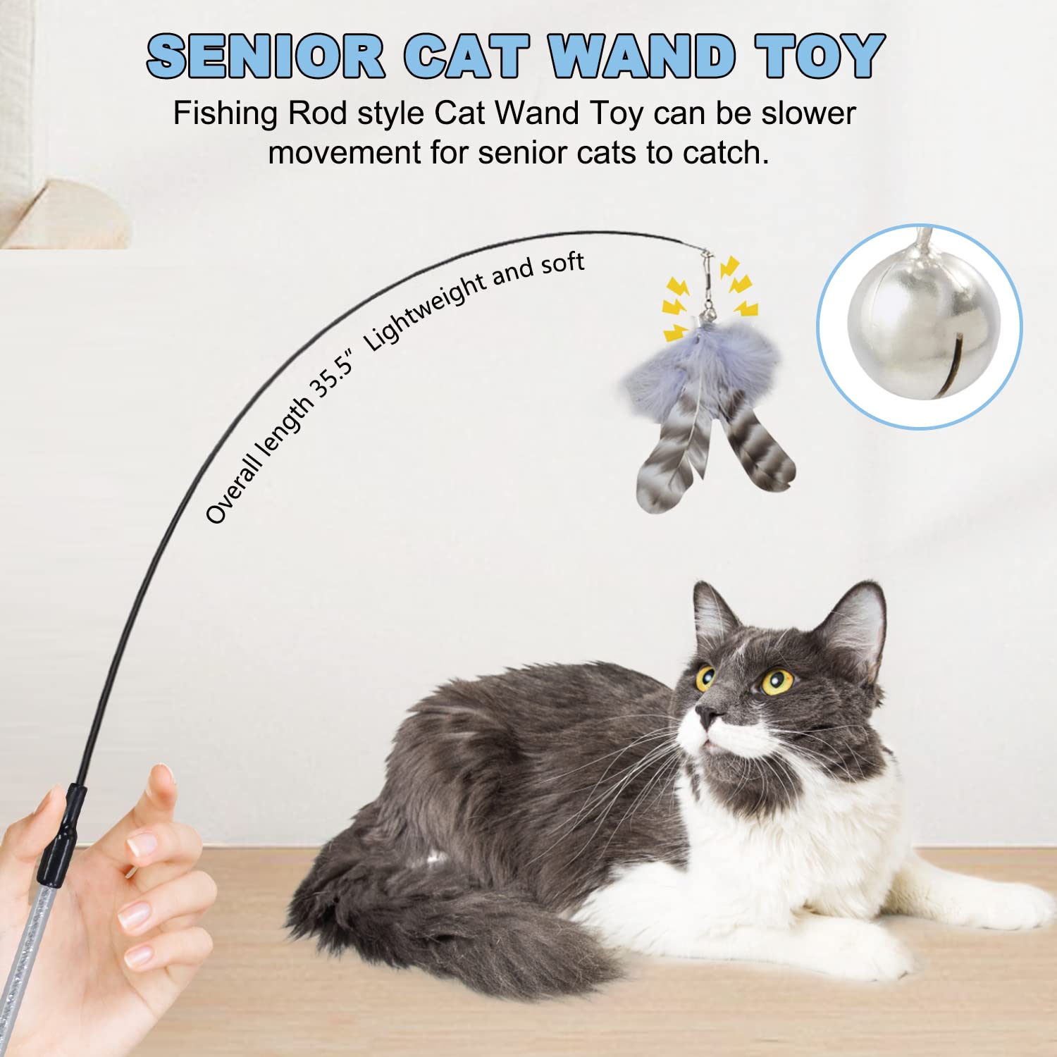 KAQUMAO Senior Cat Litter Box Set, Include Low Entry Senior Cat Litter ...