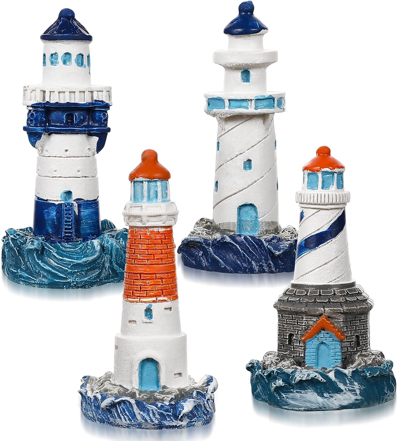 Amazon.com : balacoo Lighthouse Decoration Nautical Lighthouse Resin ...