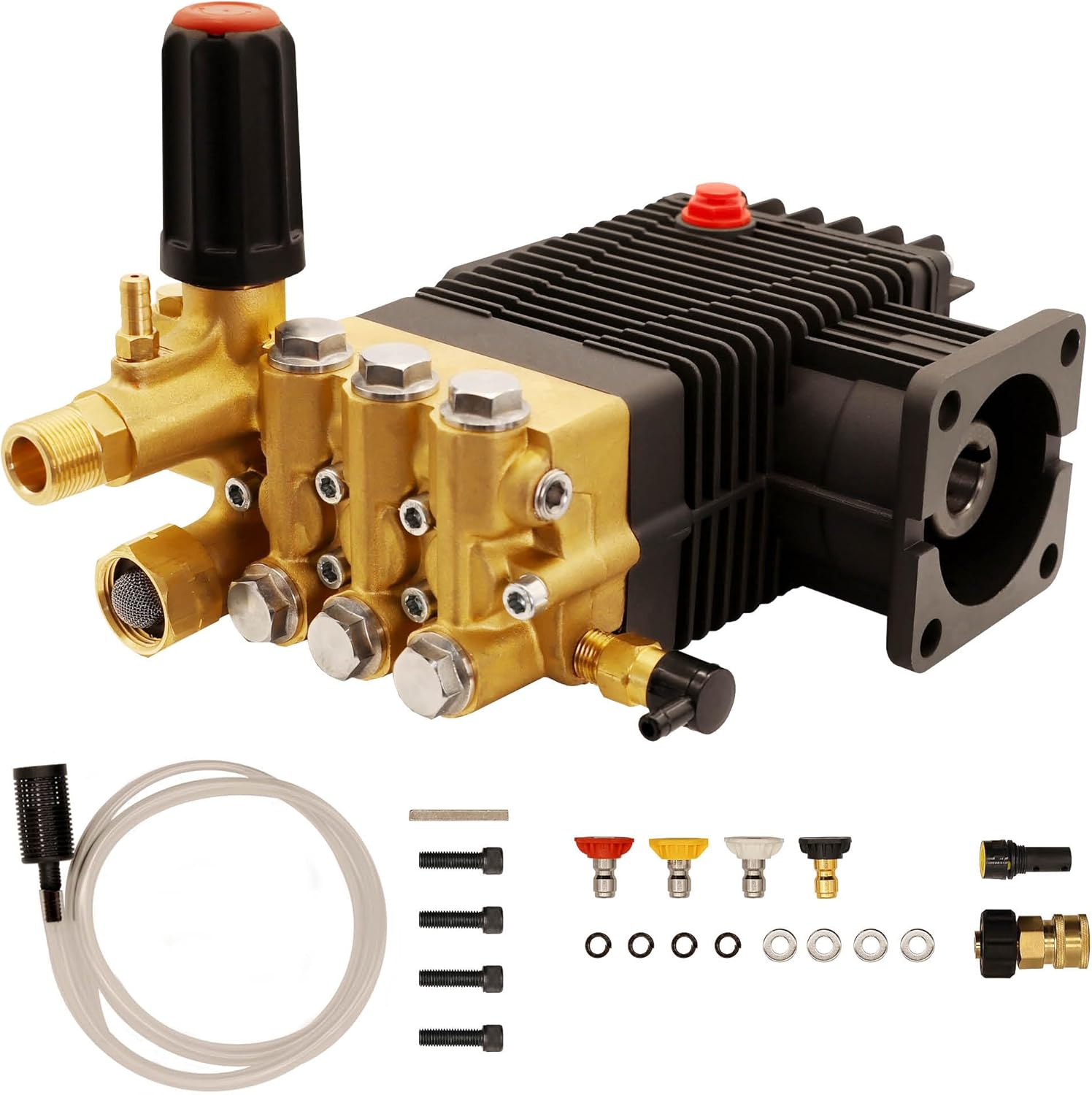 Amazon.com : PW-ON Pressure Washer Pump, 3/4" Shaft Horizontal Triplex Plunger, 3700 PSI, 2.5 ...