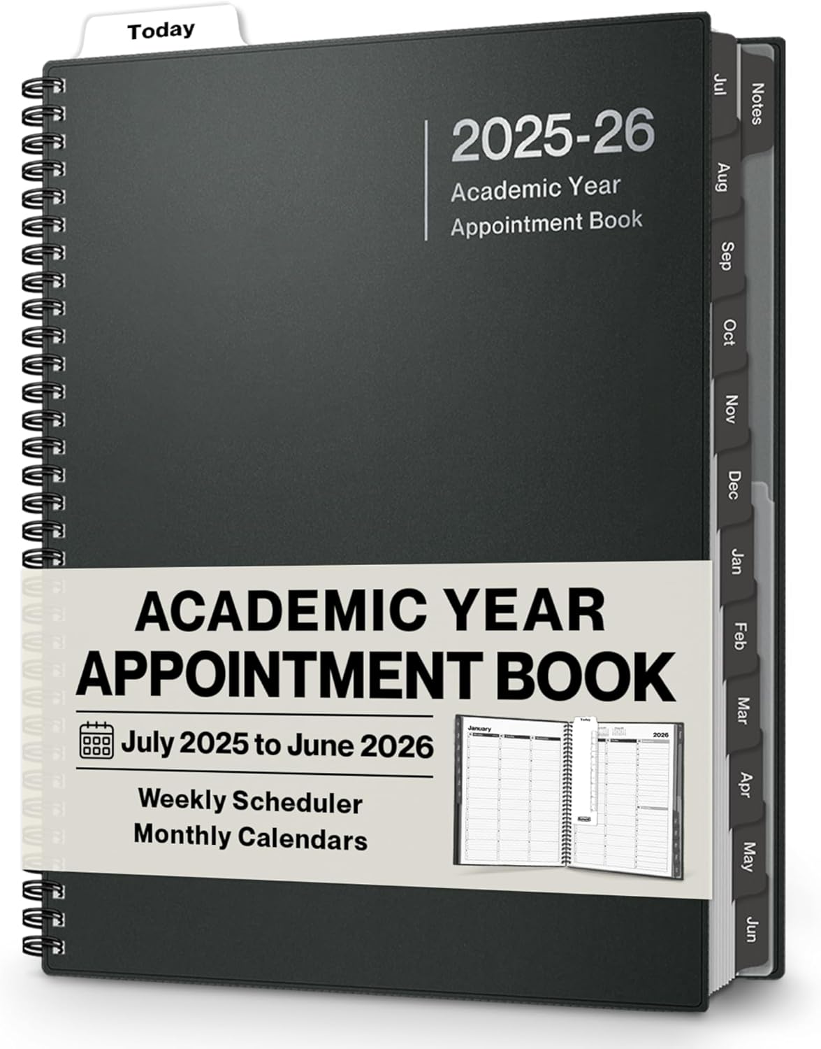 Dunwell Daily Planner 2025-2026, 8.5x11 Appointment Book, 15-Min Hourly ...